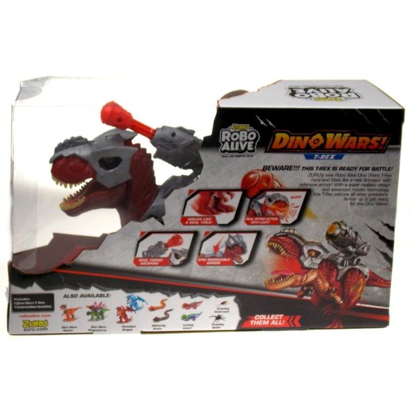 Zuru | Toys | Zuru Robo Alive Trex Red Dino Wars Firing Weapon Real ...
